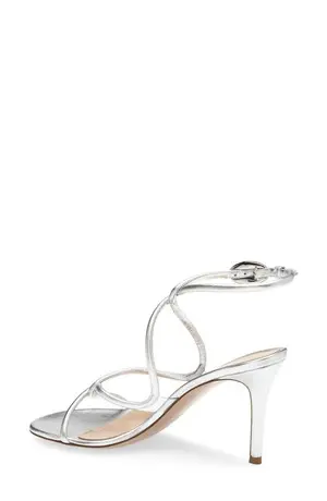 GIANVITO ROSSI Black Mamba Sandal - Silver Trasp
