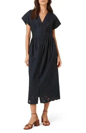 princess polly baby blue dress LEVI'S Poster Logo Mock Neck Jersey Dress In Black main image 1
