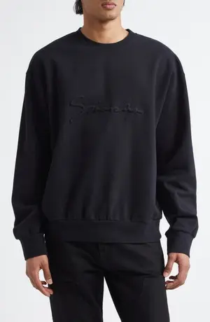 Givenchy Boxy Fit Embossed Logo Fleece Sweatshirt