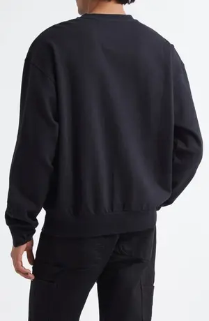 Givenchy Boxy Fit Embossed Logo Fleece Sweatshirt