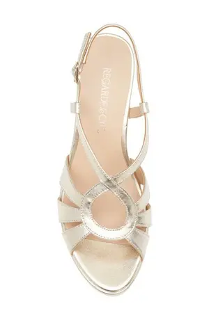 Regarde Le Ciel Martina Platform Sandals - Platino