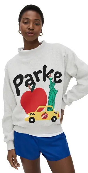 PARKE Nyc Fleece Mockneck Sweatshirt