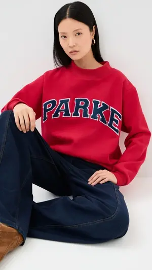 PARKE Varsity Mock Neck Sweatshirt