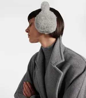 Max Mara Muffy Teddy Earmuffs - Grey