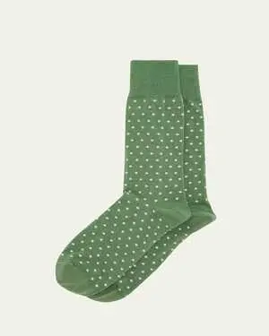 Paul Smith Paul Smith Jeremy Polka Dot Crew Socks 33 Emerald