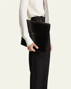 Saint Laurent Smooth Leather Briefcase