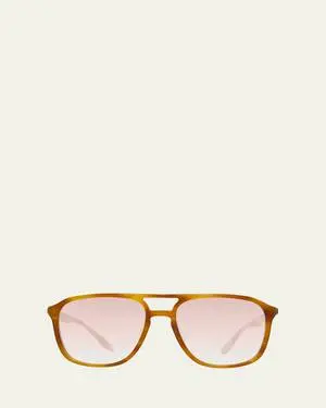 Barton Perreira Gyalis Aviator Sunglasses - Indian Dune