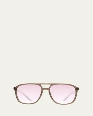 Barton Perreira Gyalis Aviator Sunglasses - Tabac
