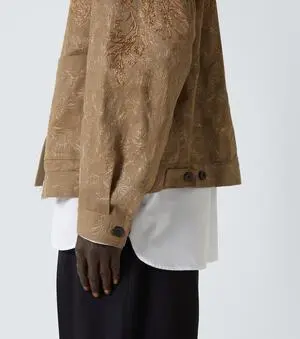 Dries Van Noten Floral Lame Cotton Blouson