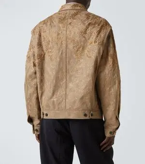 Dries Van Noten Floral Lame Cotton Blouson