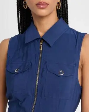 Ramy Brook Kaira Belted Mini Dress - Spring Navy