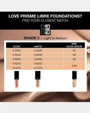 Givenchy Prisme Libre Glow Serum Blurring & Hydrating Foundation 3c