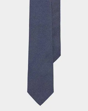 Ralph Lauren Ralph Lauren Purple Label Dot Silk Jacquard Neck Tie - Navy