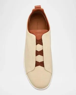 Zegna Triple Stitch™ Slip-on Sneakers - Mdblue