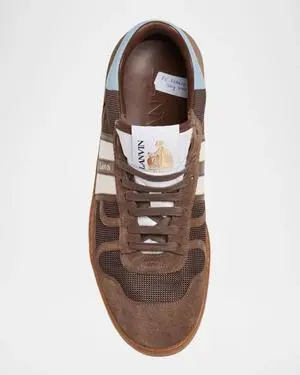 LANVIN Clay Mesh Low-top Sneakers - Ecru/bronze