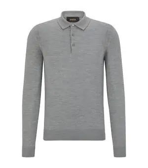 BOSS Wool-cashmere-silk Polo Shirt