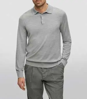 BOSS Wool-cashmere-silk Polo Shirt