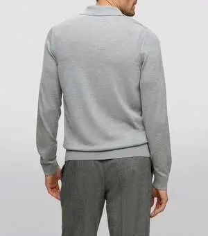 BOSS Wool-cashmere-silk Polo Shirt