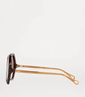 Chloé Acetate Geometric Sunglasses
