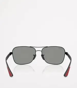 Ray-ban X Scuderia Ferrari Rb8336m Square Sunglasses - Black