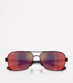 Ray-ban X Scuderia Ferrari Rb8336m Square Sunglasses - Black
