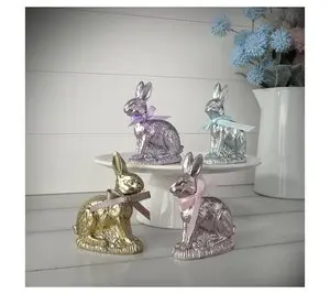 VALERIE PARR HILL 4' Foil Chocolate Bunny Set Of 4 Valerie - One-color