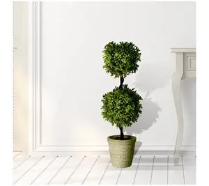 VALERIE PARR HILL 24' Potted Spring Boxwood Double Ball Topiary B Y Valerie - One-color