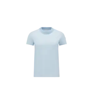 Moncler Moncler Collection Cotton T-Shirt With Crochet Neckline Blue