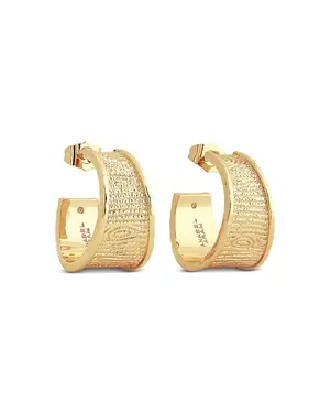 ANABEL ARAM Enchanted Forest Bark Hoop Earrings - Gold