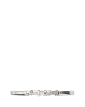 Maje Metallic Leather Belt - Silver