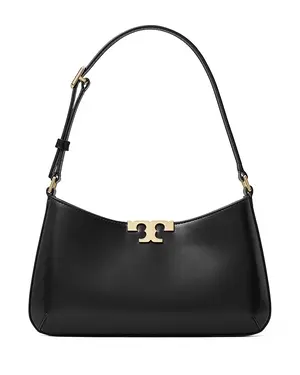Tory Burch Eleanor Slim Leather Shoulder Bag - Black