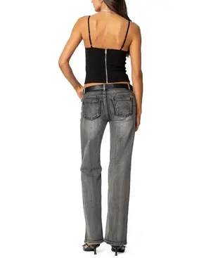 EDIKTED Liana Cut Out Tank Top - Black