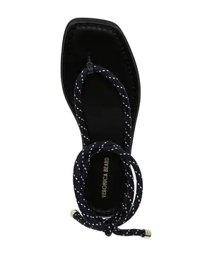 Veronica Beard Carmina Cord Sandals - Eclipse/coconut