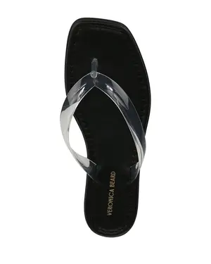 Veronica Beard Clea Jelly Thong Sandals - Clear