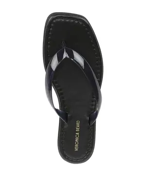 Veronica Beard Clea Jelly Thong Sandals - Navy