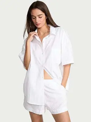 Victoria's Secret Modal-cotton Short Pajama Set - White,ivory