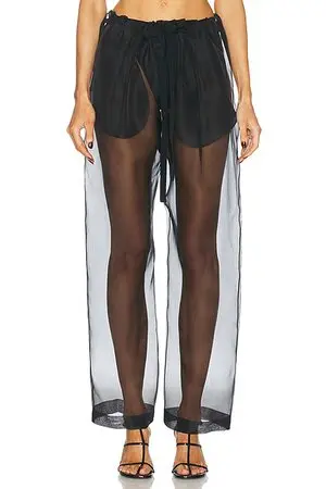 Khaite Trenton Organza Trousers - Black