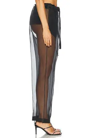 Khaite Trenton Organza Trousers - Black
