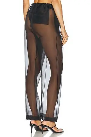 Khaite Trenton Organza Trousers - Black