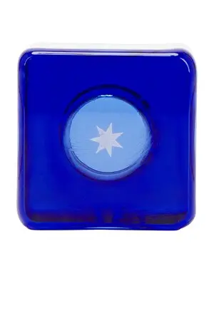 MAISON BALZAC Le Cube Single Candle Holder In Blue