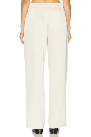 LESET Barb Pleated High Waist Pant - Creme