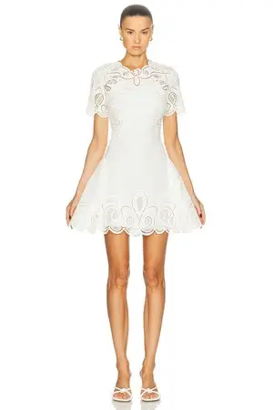 Ivory Lace Mini Dress