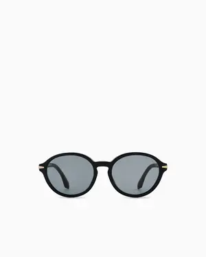 Giorgio Armani Oval Sunglasses - Black