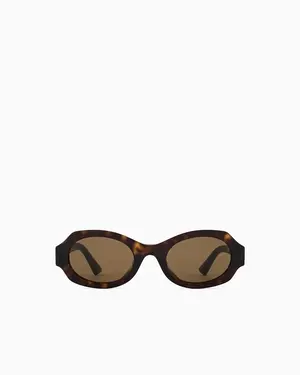 Giorgio Armani Oval Sunglasses - Brown