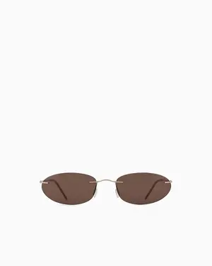 Giorgio Armani Oval Sunglasses - Gold