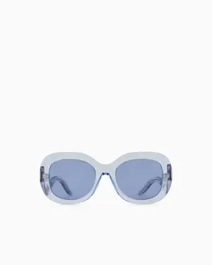 Giorgio Armani Oval Sunglasses - Light Blue