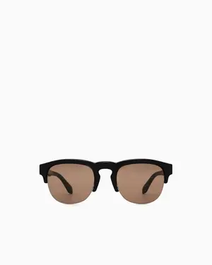 Giorgio Armani Panto Sunglasses - Black