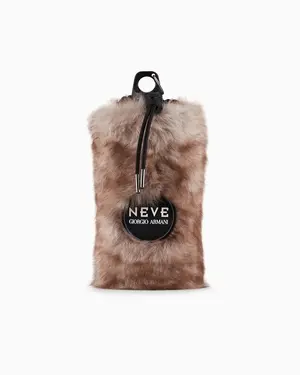 Giorgio Armani Neve Water Bottle With Sheepskin Holder - Black