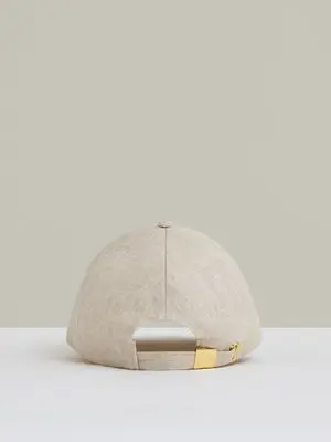 REISS Lilly Linen Baseball Cap