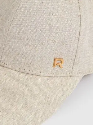 REISS Lilly Linen Baseball Cap